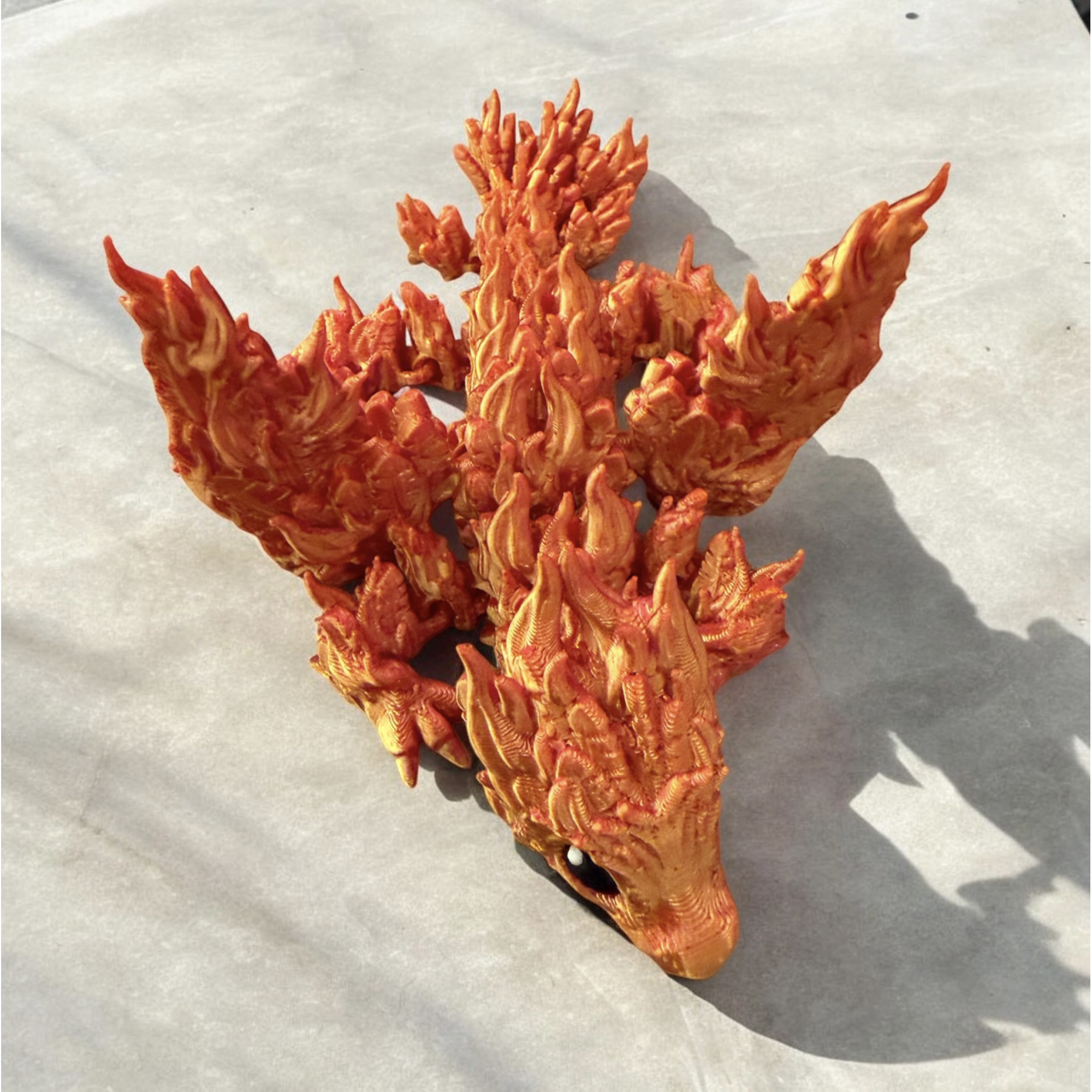 Młody smok feniks ze skrzydłami ruchoma figurka - flexi - Cinderwing3D ...